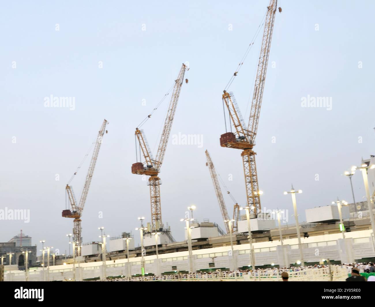 Mecca, Saudi Arabia, June 5 2024: A construction site with cranes and ...