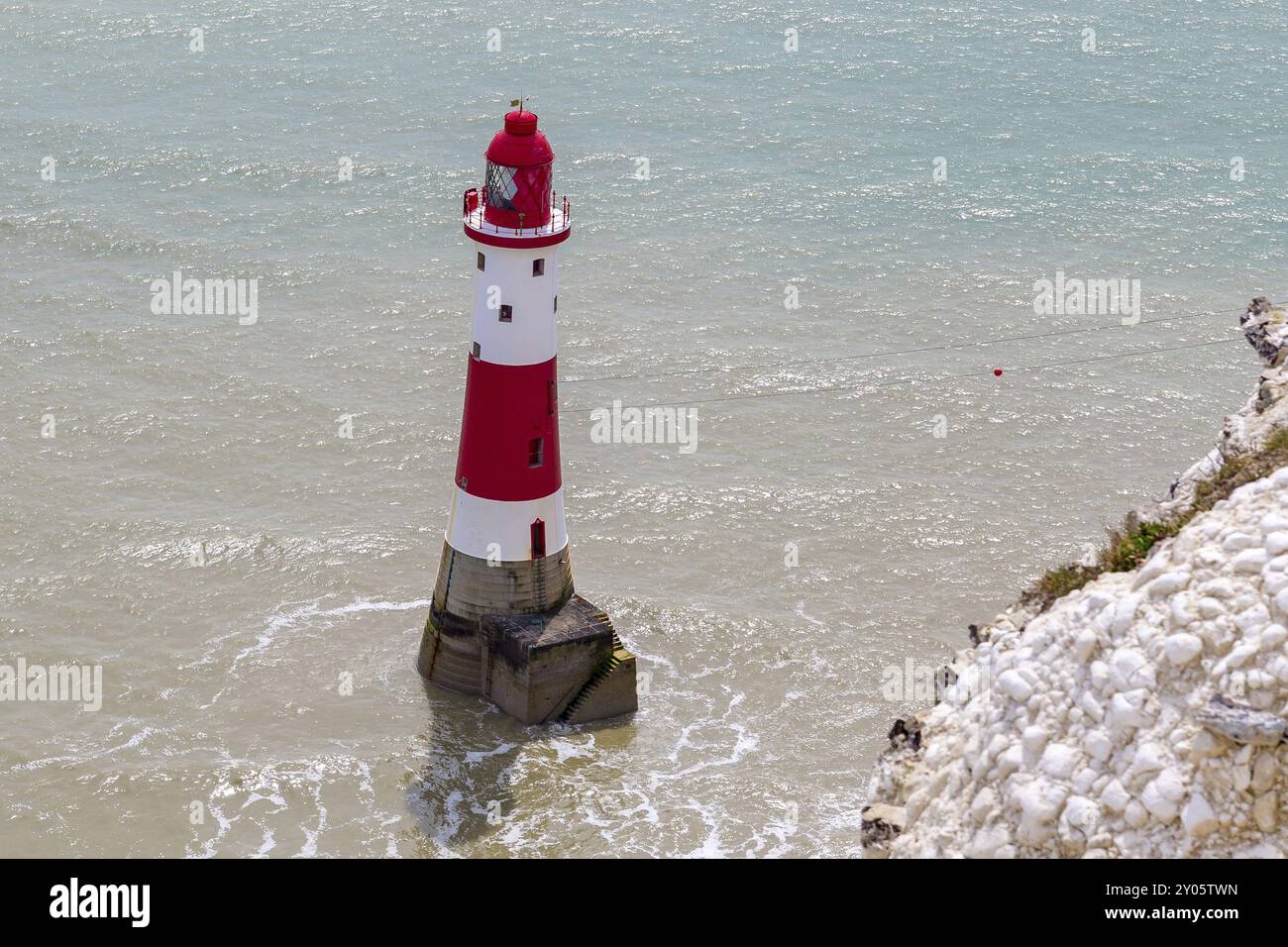 The Beachy Head Lighthouse and Cliff, near Eastbourne, East Sussex ...
