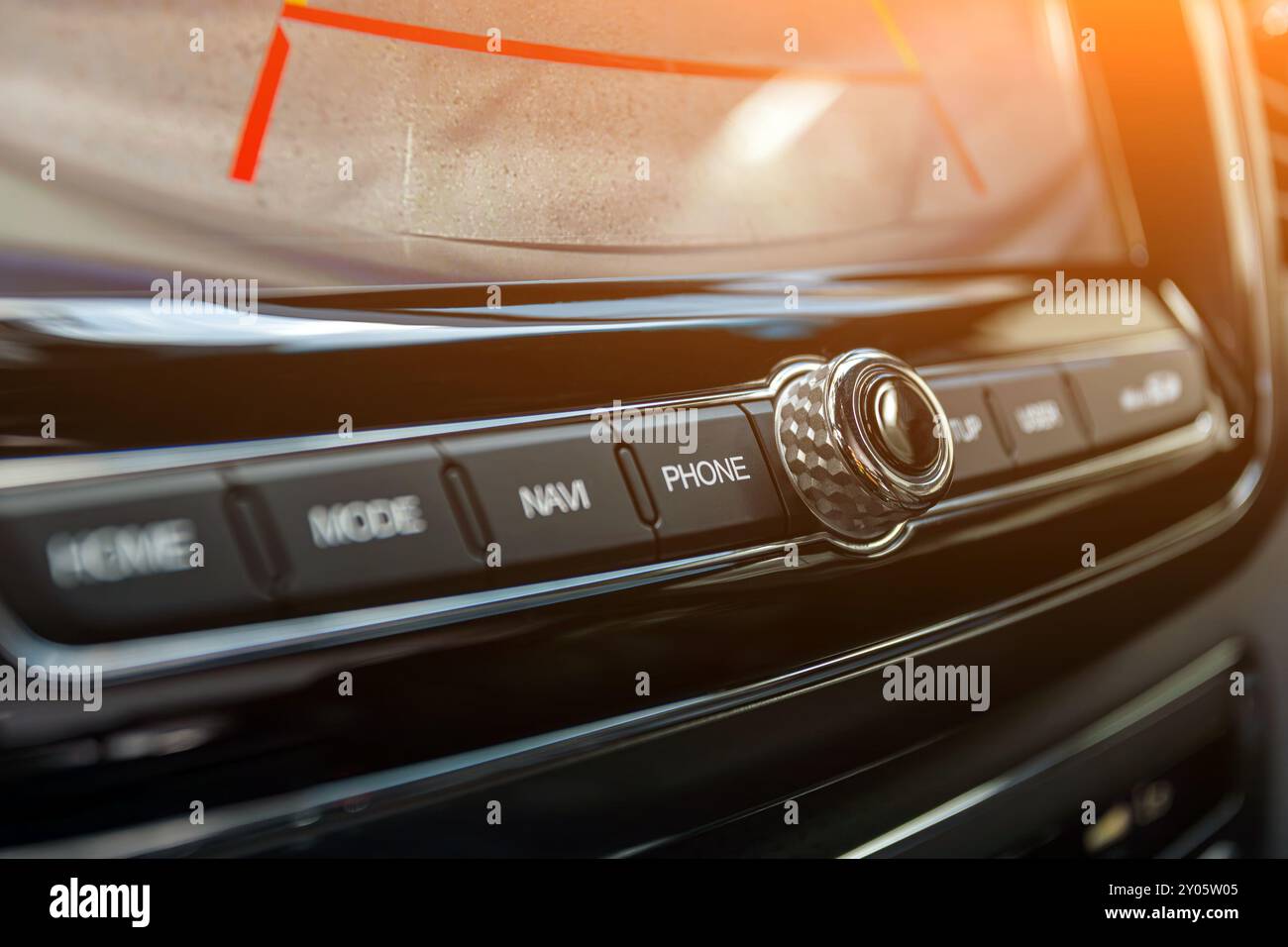 Close-up of control buttons in a car interior Stock Photo - Alamy