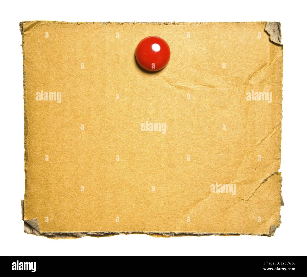 Old Cardboard With Clip Isolated On White Stock Photo - Alamy