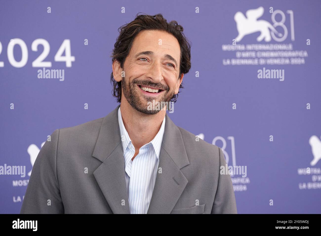 Adrien Brody attends the "The Brutalist" photocall at the 81st Venice ...