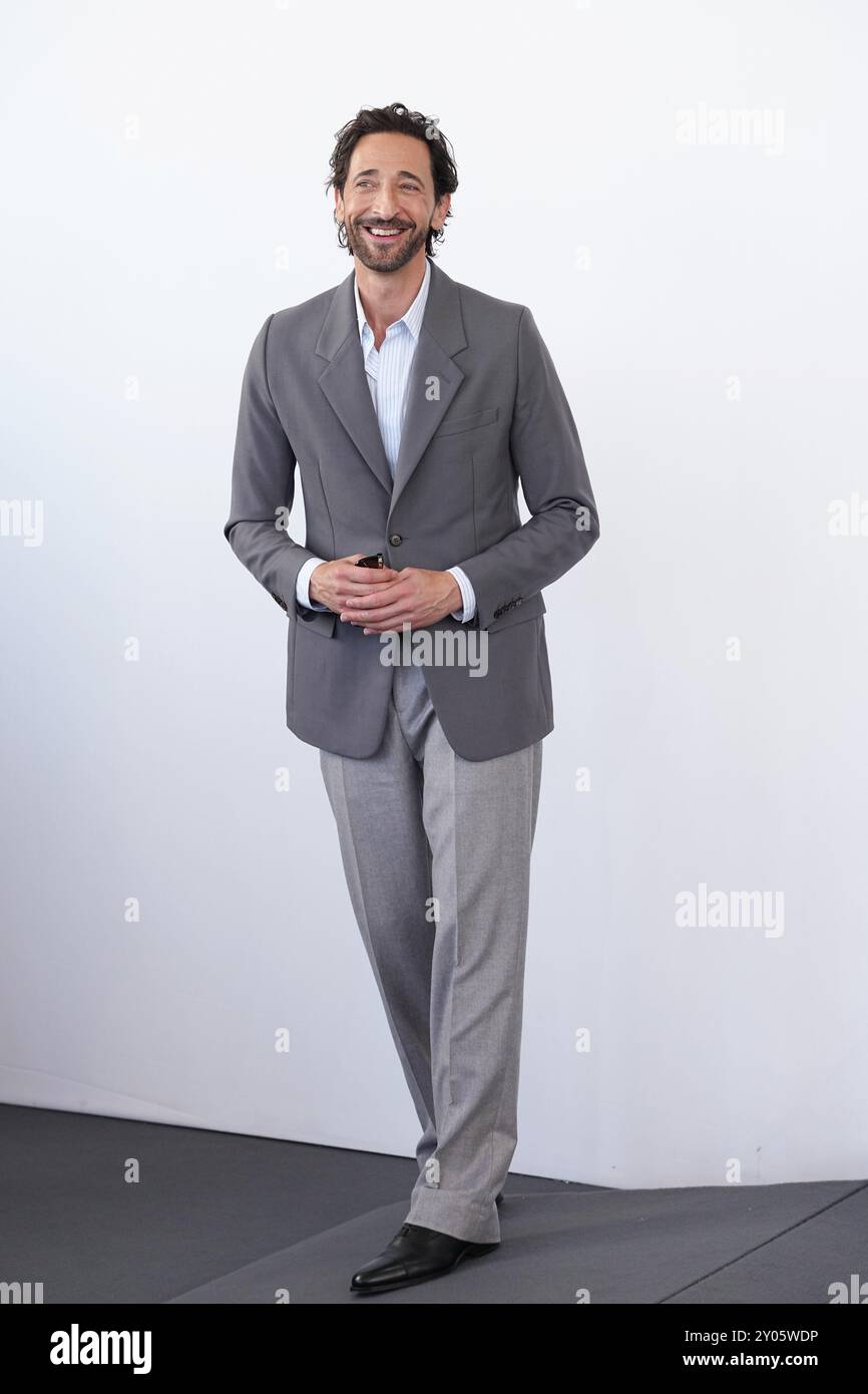 Adrien Brody attends the "The Brutalist" photocall at the 81st Venice ...