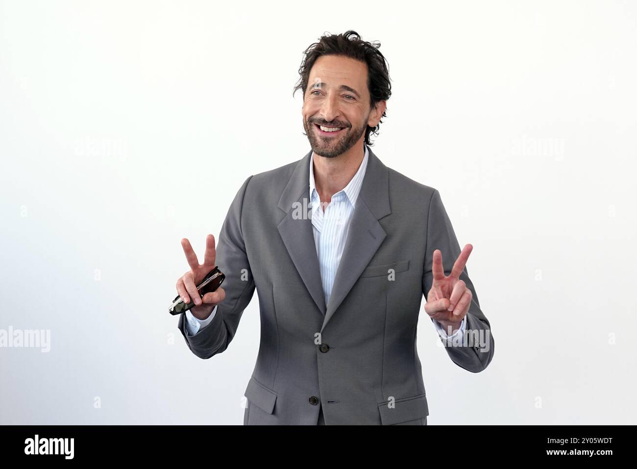 Adrien Brody attends the "The Brutalist" photocall at the 81st Venice ...