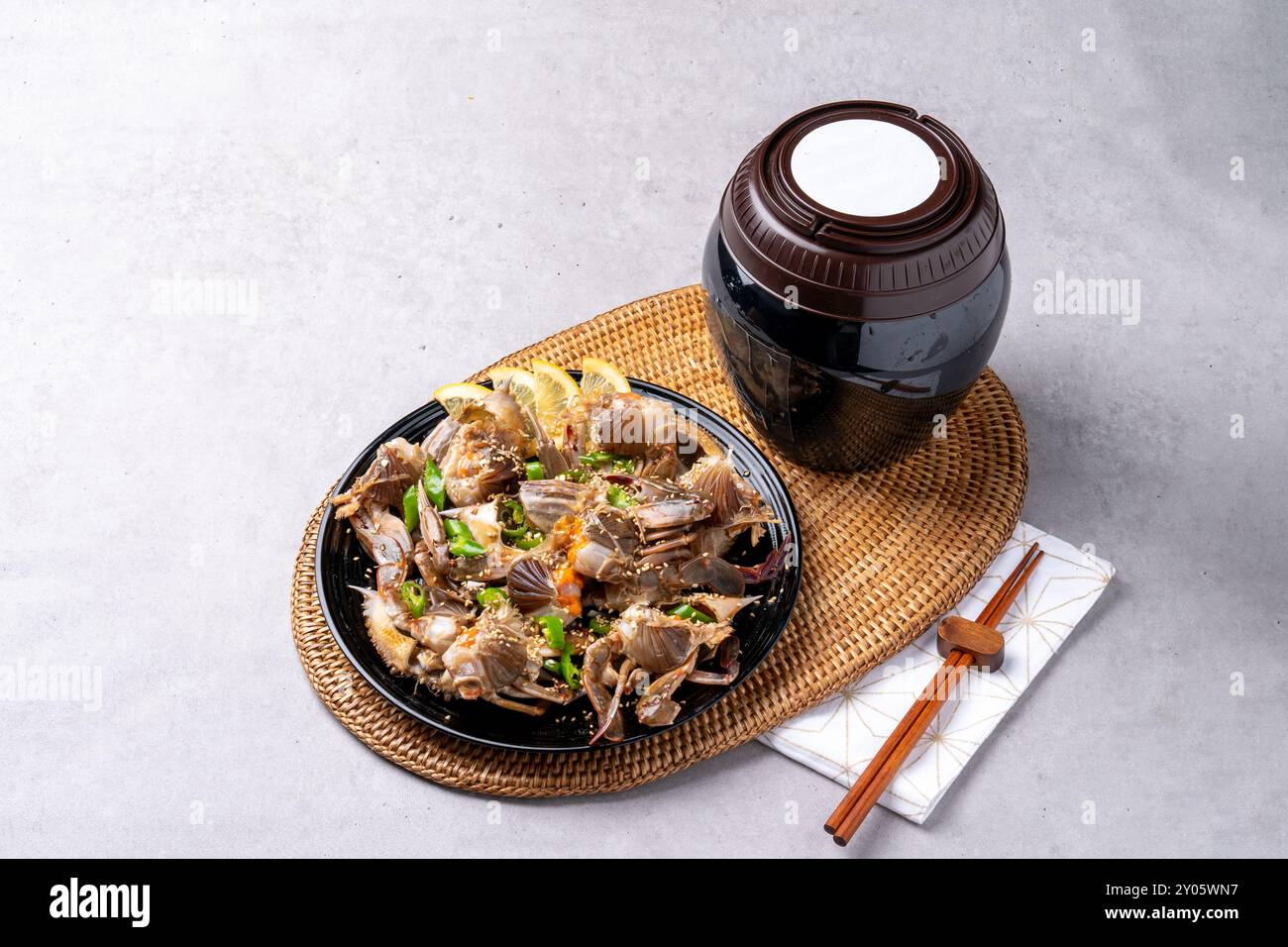 boneless, crab marinated, bibimbap, set menu, Korean food, cockles, soy ...