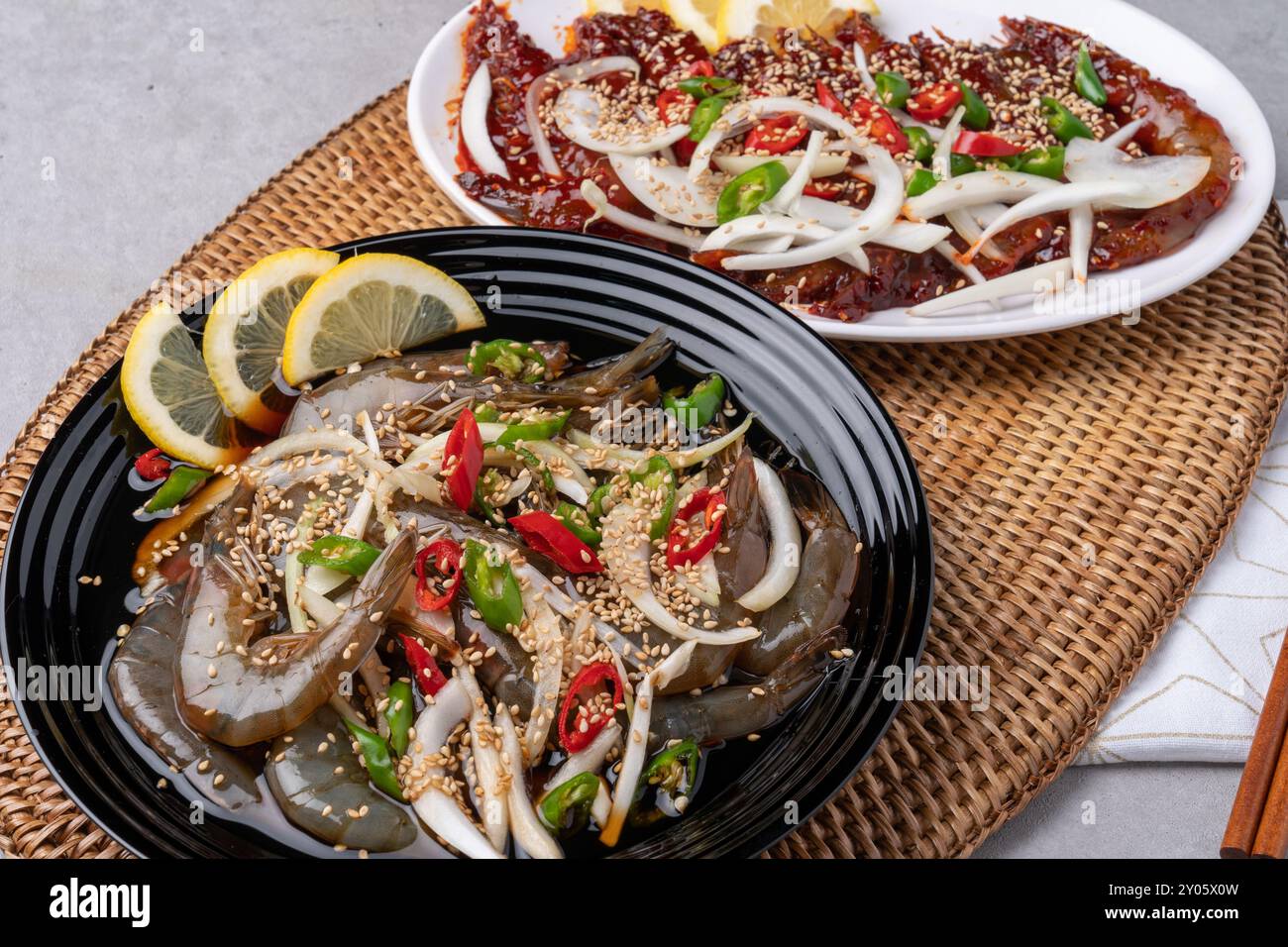 boneless, crab marinated, bibimbap, set menu, Korean food, cockles, soy ...