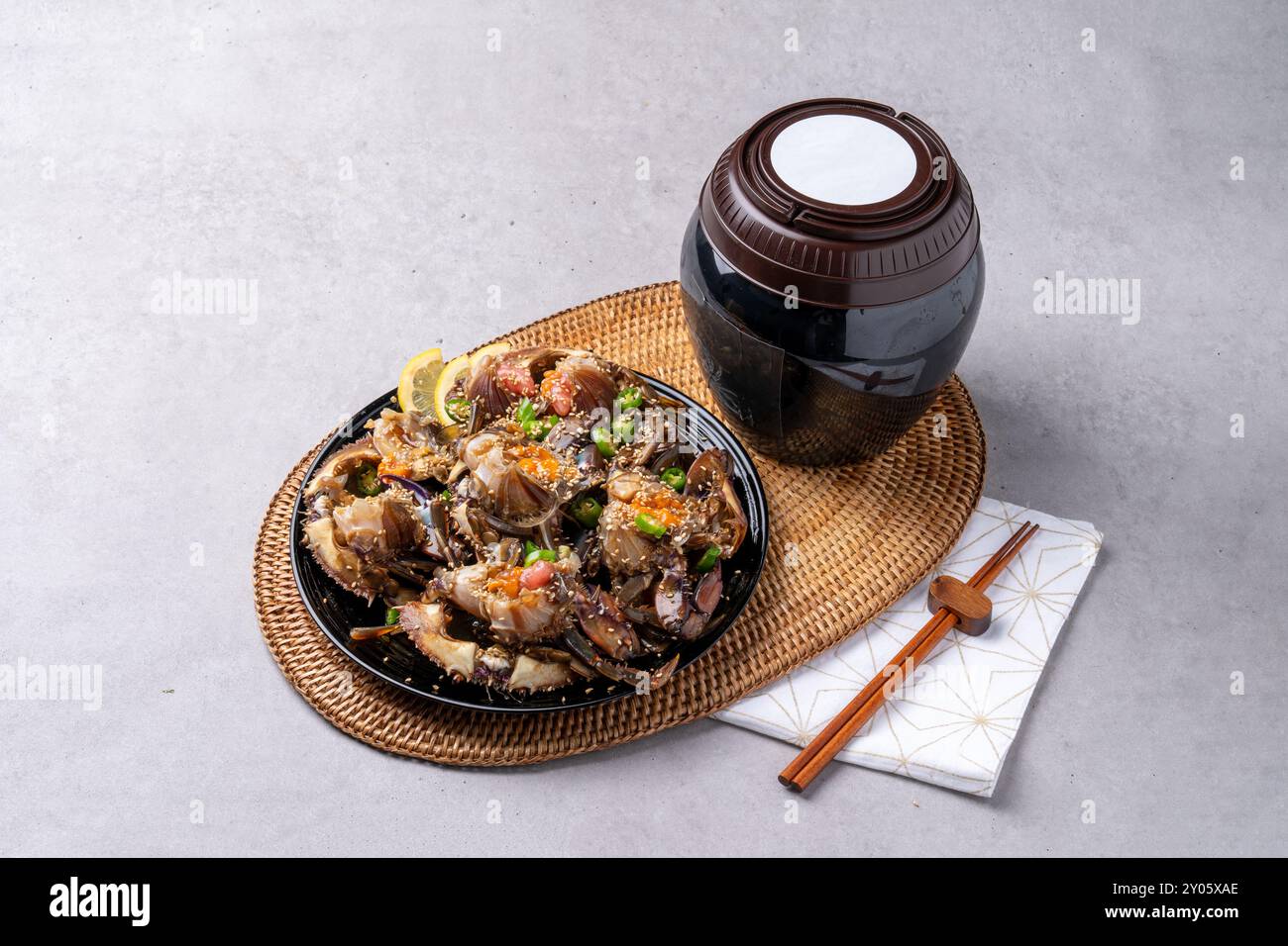 boneless, crab marinated, bibimbap, set menu, Korean food, cockles, soy ...