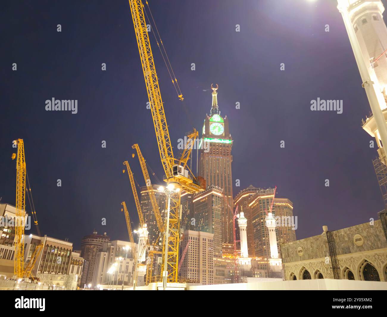Mecca, Saudi Arabia, June 4 2024: The Clock Towers near Kaaba, a ...