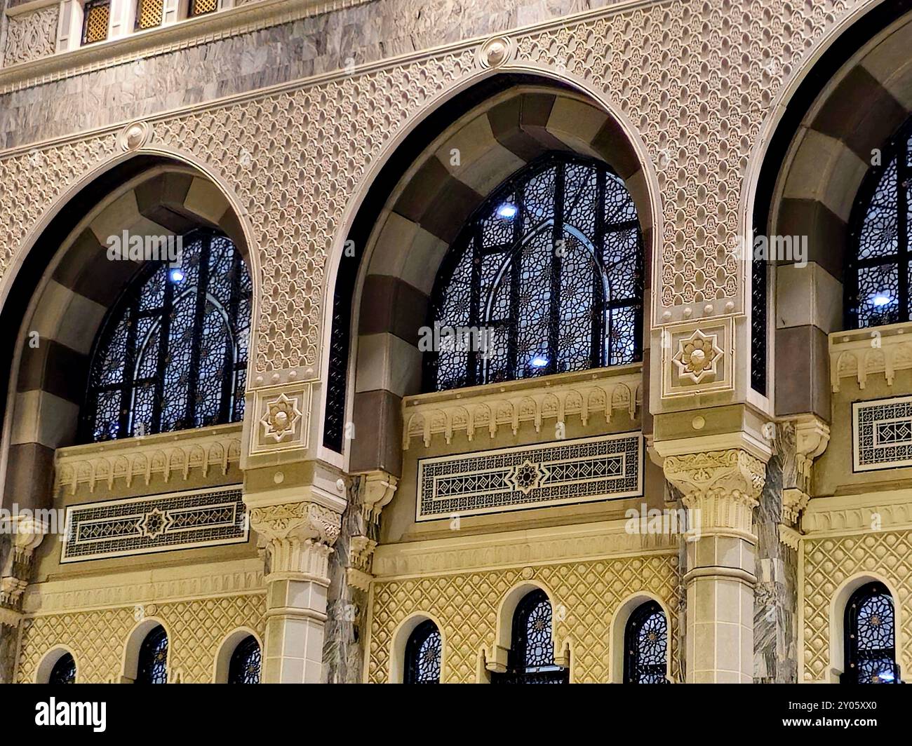 Mecca, Saudi Arabia, June 4 2024: Details of Al Masjid al-Haram, the ...