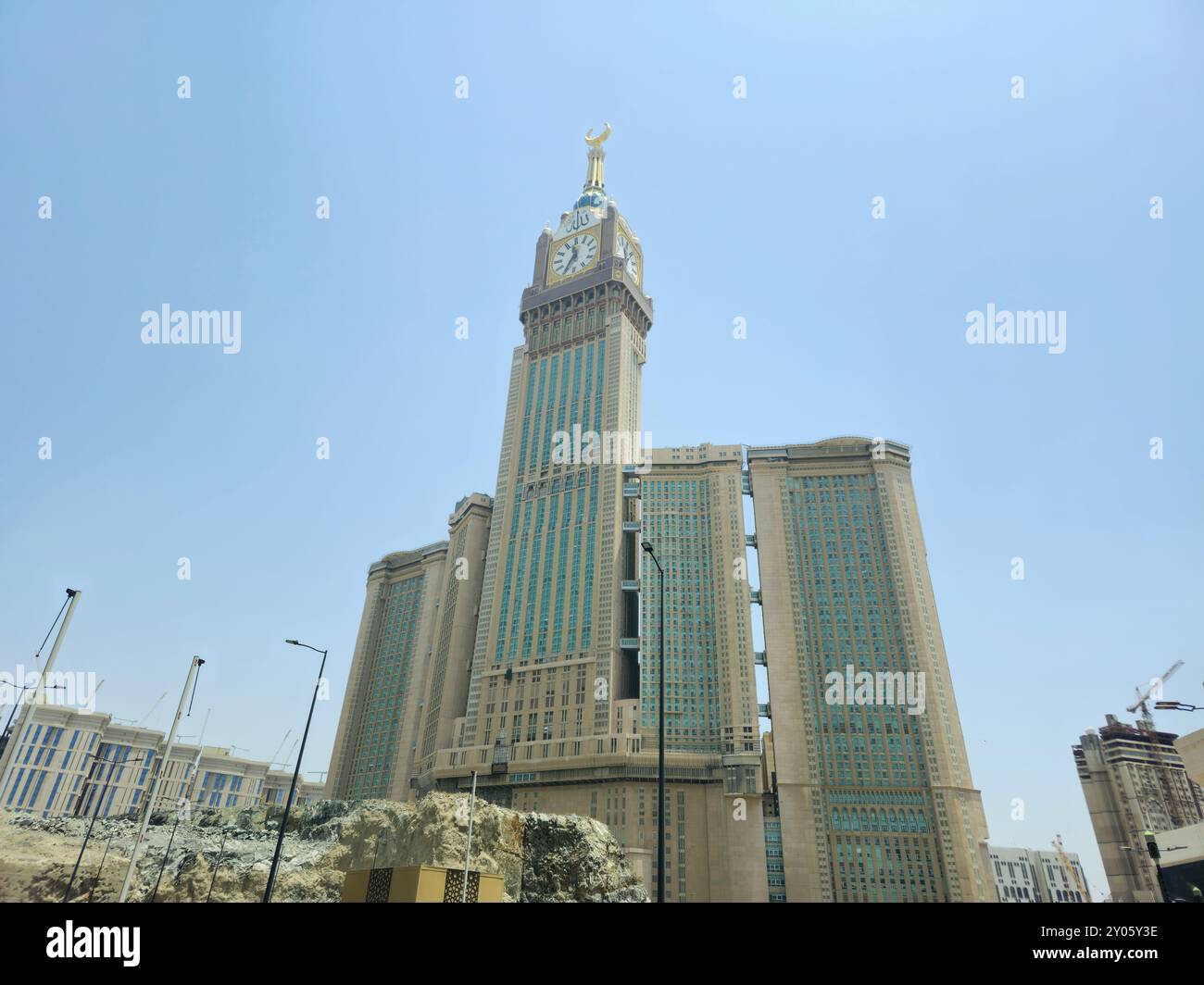 Mecca, Saudi Arabia, June 5 2024: The Clock Towers near Kaaba, a ...