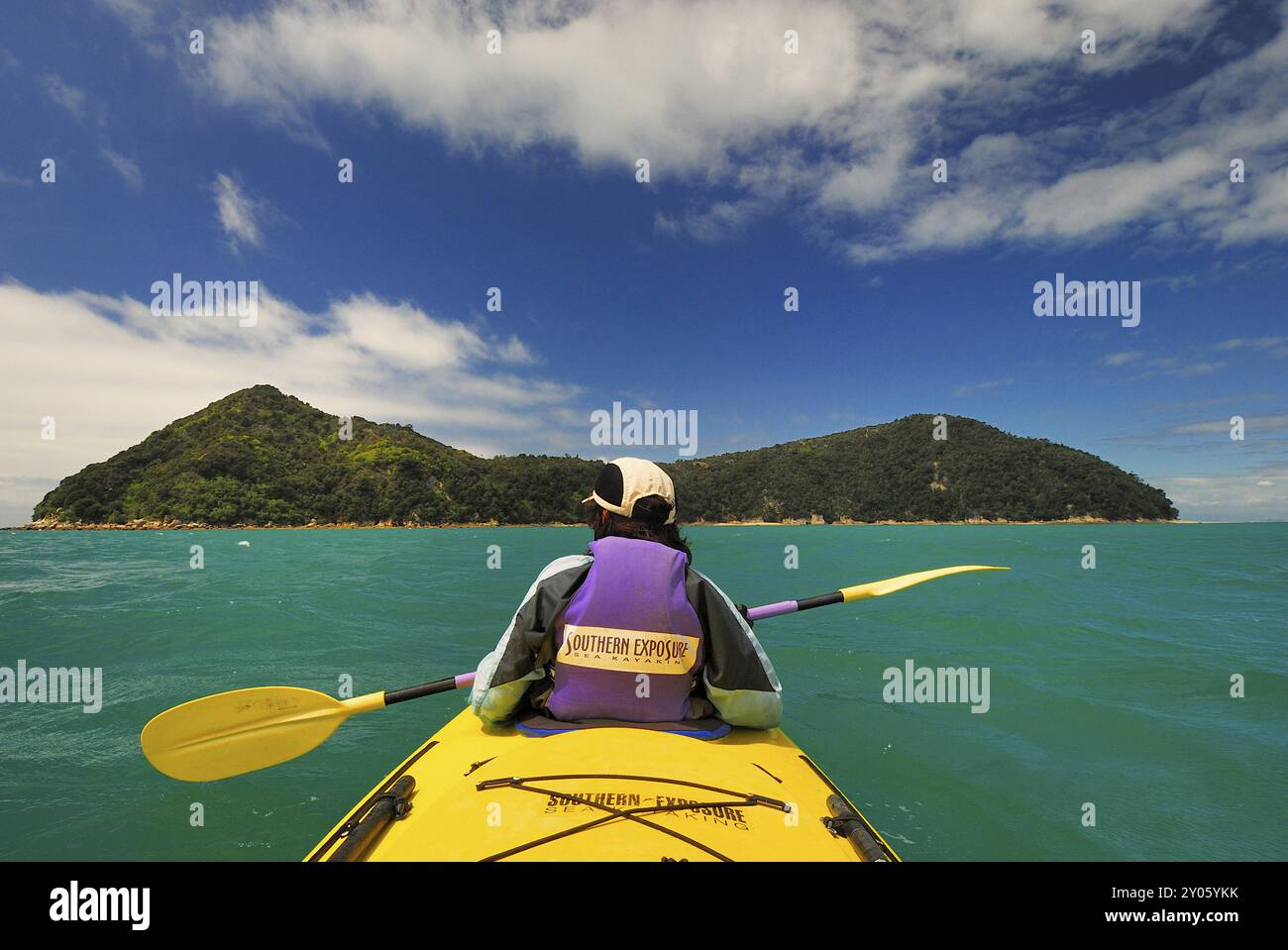 Sandy beach beach, Abel Tasman National Park, Tasman Sea, Nelson Region ...