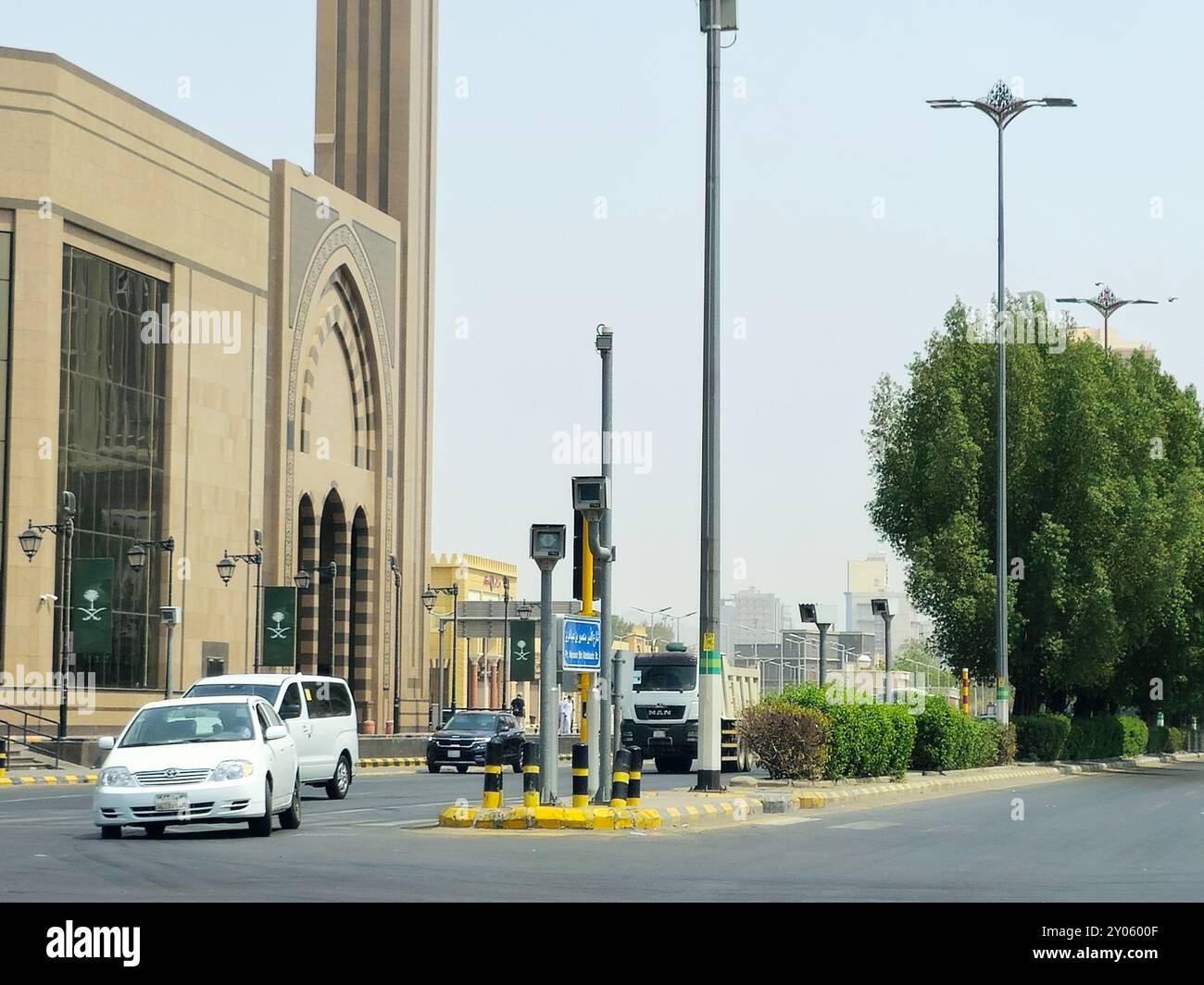 Mecca, Saudi Arabia, June 8 2024: radar speed safety camera for ...