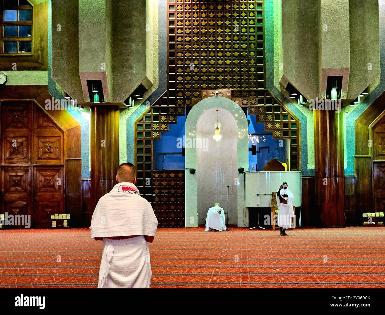 Mecca, Saudi Arabia, June 12 2024: The Interior of Masjid Al-Taneem ...