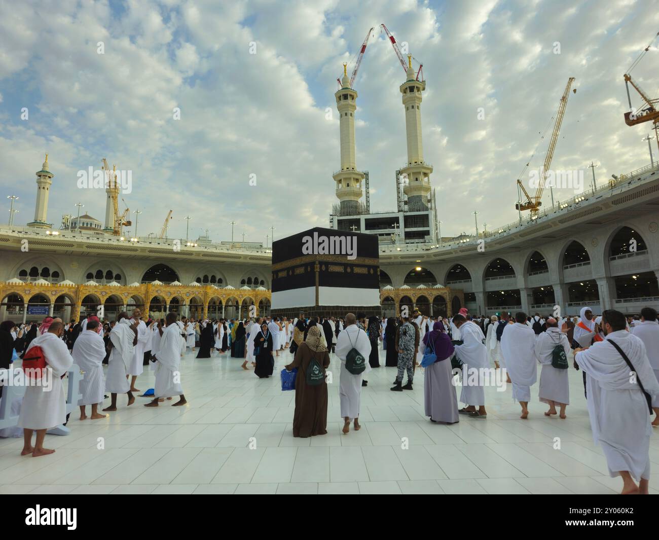 Mecca, Saudi Arabia, June 12 2024: Mataf of the Grand Mosque, which is ...