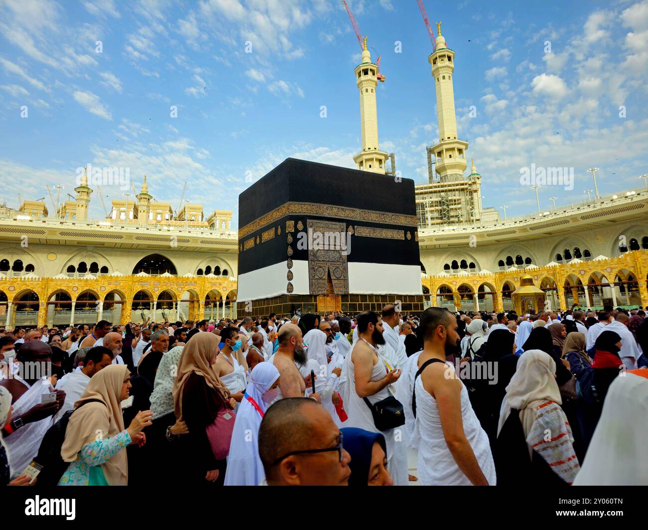 Mecca, Saudi Arabia, June 12 2024: Mataf of the Grand Mosque, which is ...