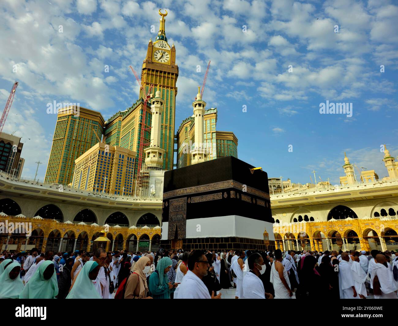 Mecca, Saudi Arabia, June 12 2024: The great mosque of Makkah with Holy ...