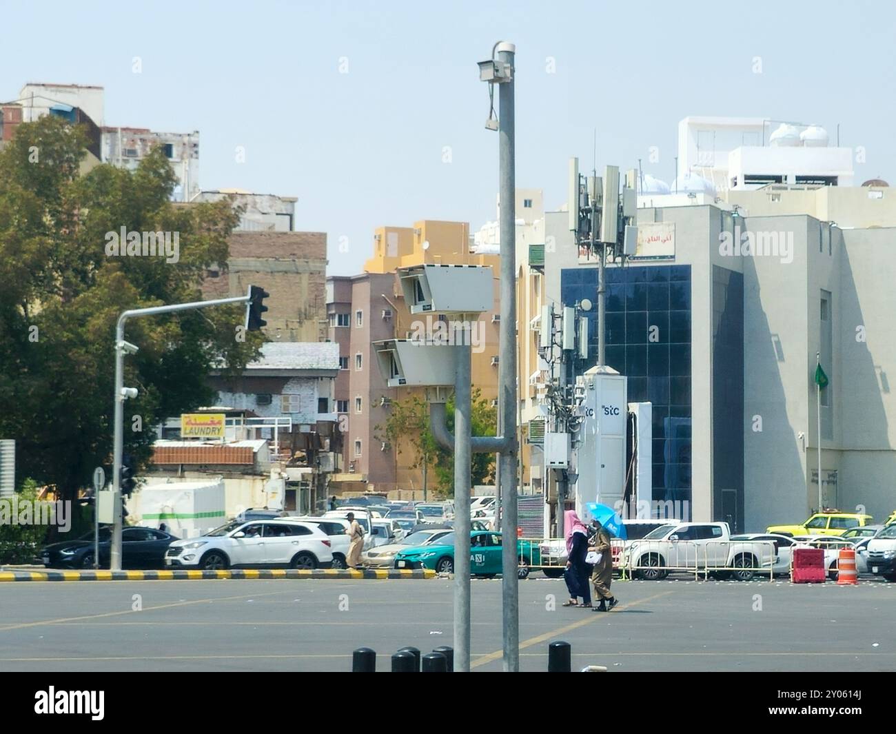 Mecca, Saudi Arabia, June 19 2024: radar speed safety camera for ...
