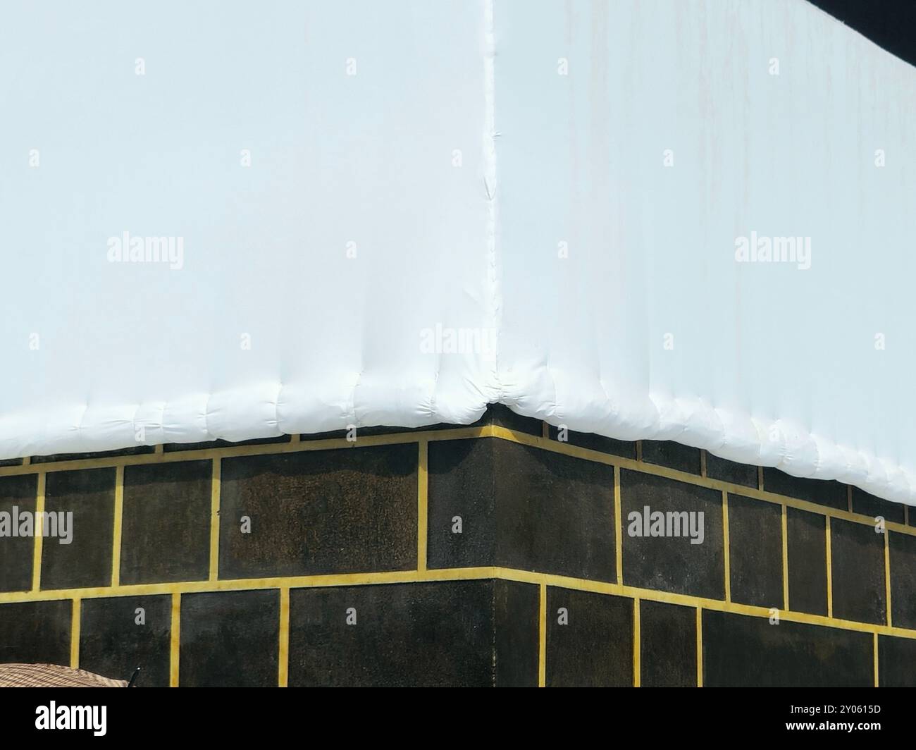 Kabaa in Ihram clothing, The Kaaba a stone building at the center of ...