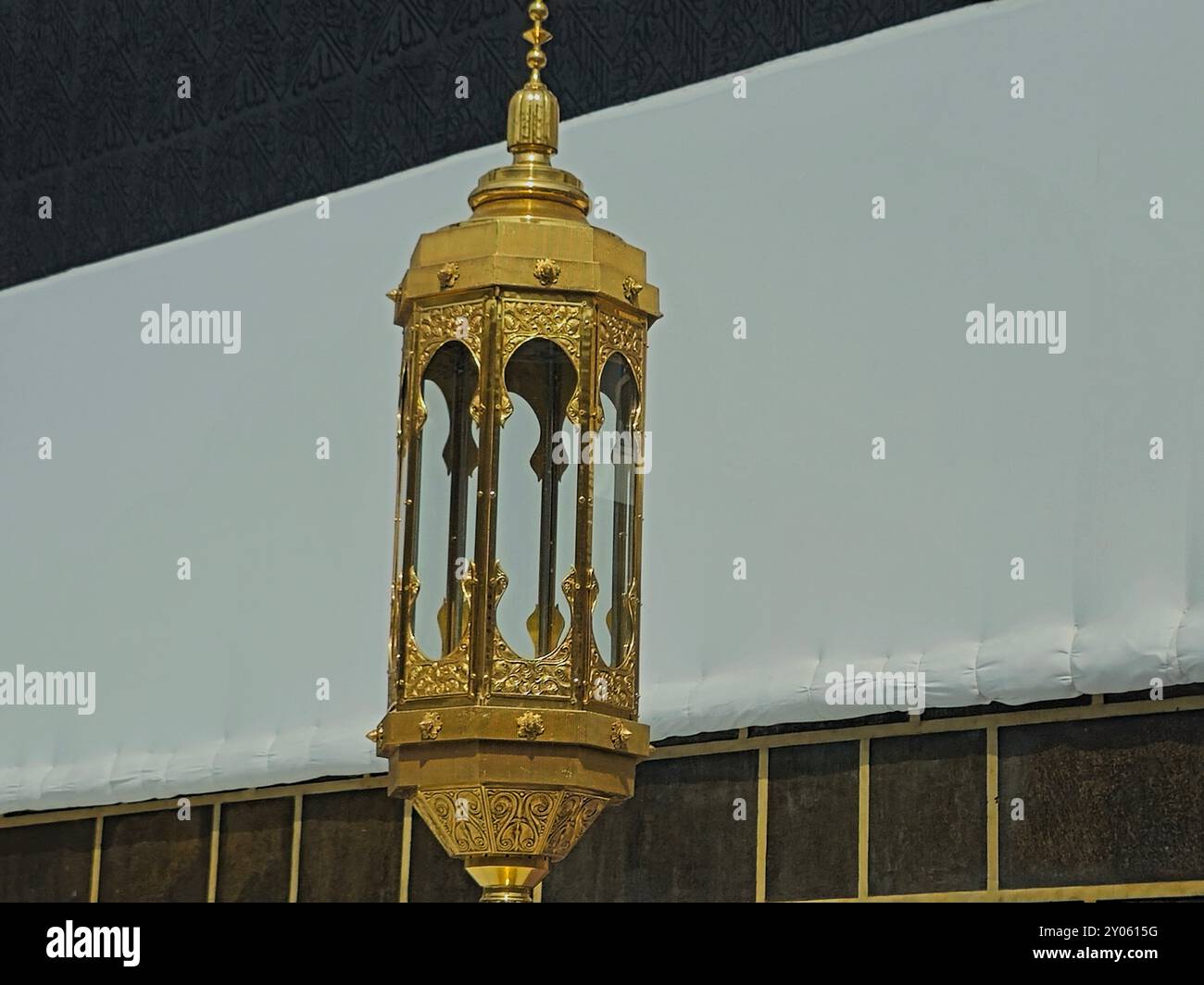 A closeup of The Kaaba, a stone building at the center of Islam's most ...