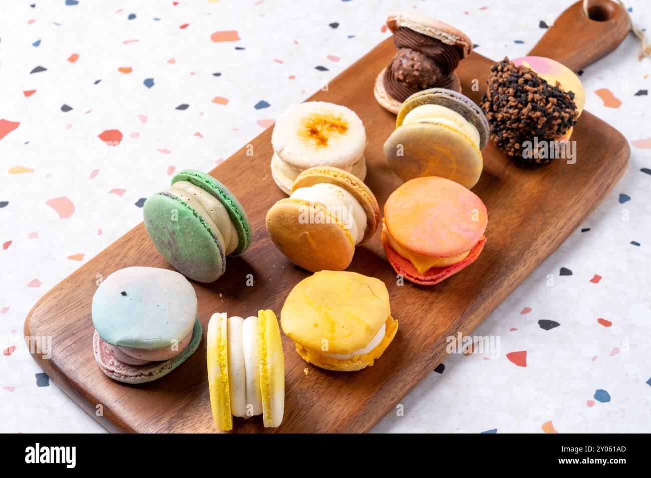 Macaron, cranbrae, pork bar, blueberry, cheese, yogurt, dacquoise ...