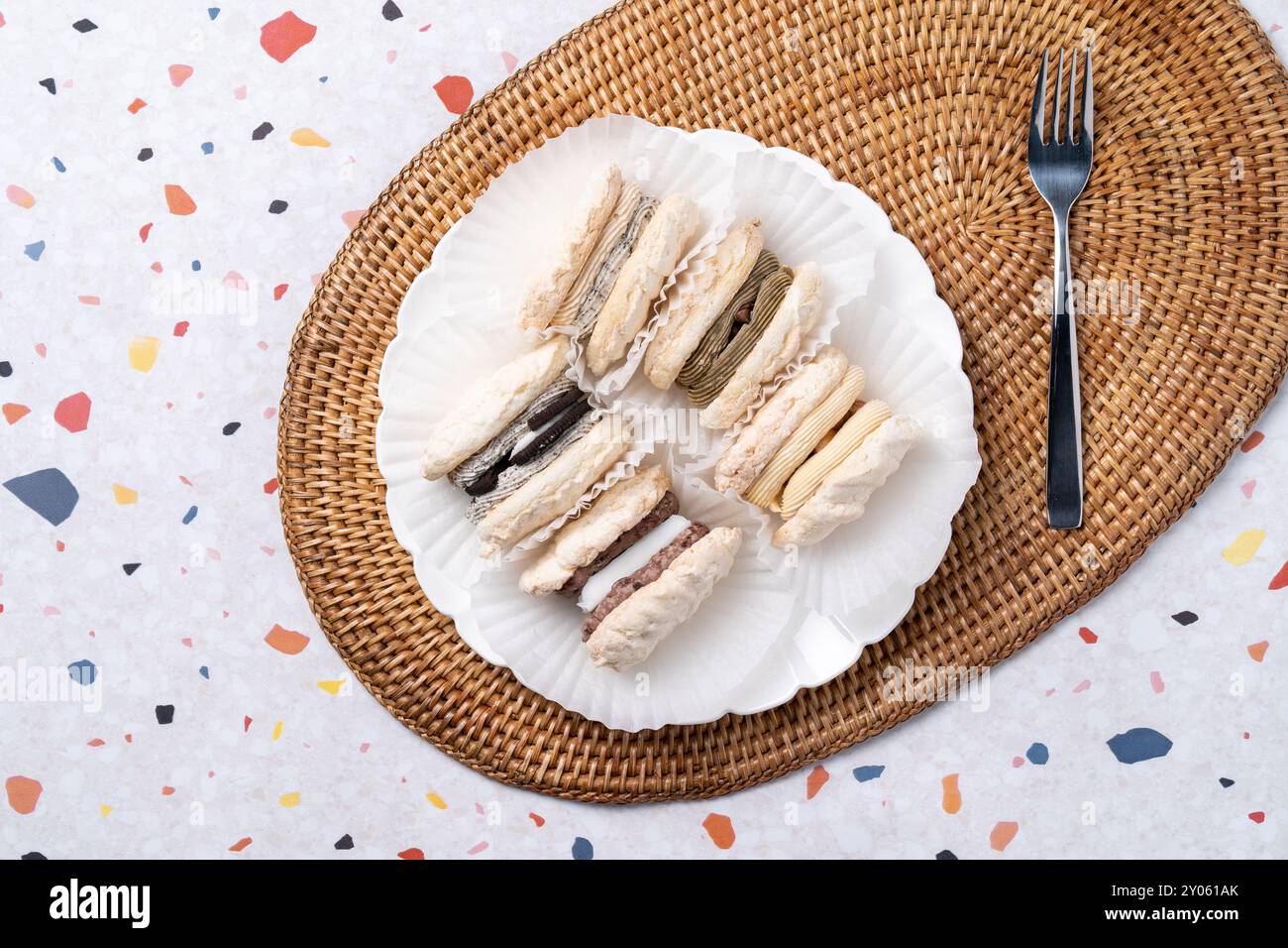 Macaron, cranbrae, pork bar, blueberry, cheese, yogurt, dacquoise ...