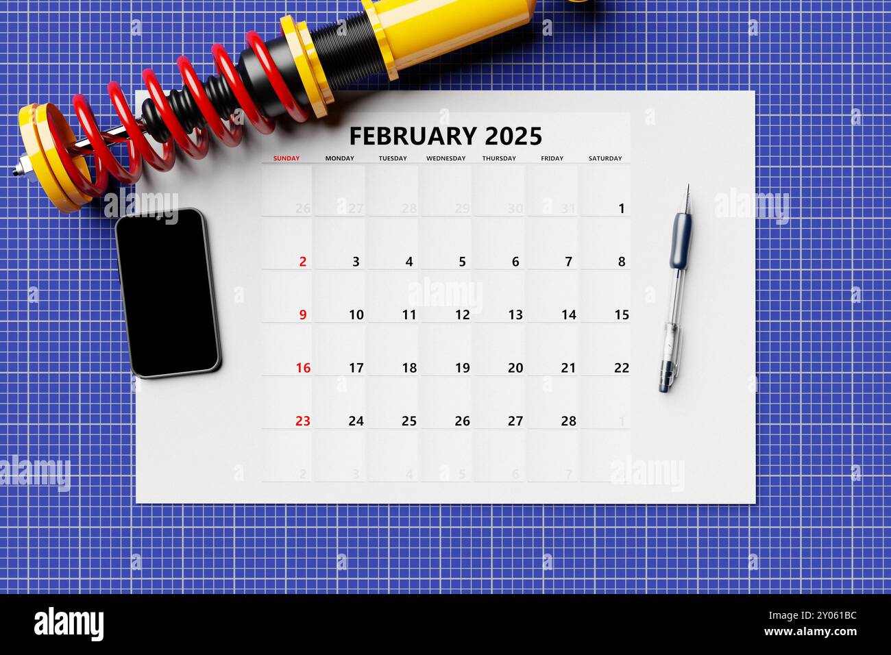 Calendar 2025: February Monthly Planner Template for Corporate Design ...