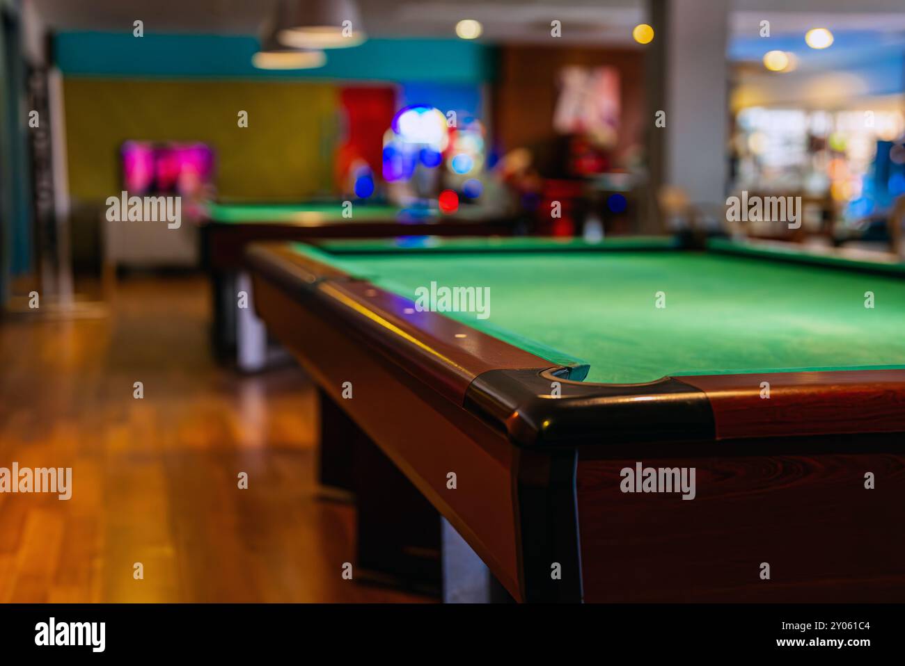 An Interior with billiard table outdoors Stock Photo - Alamy