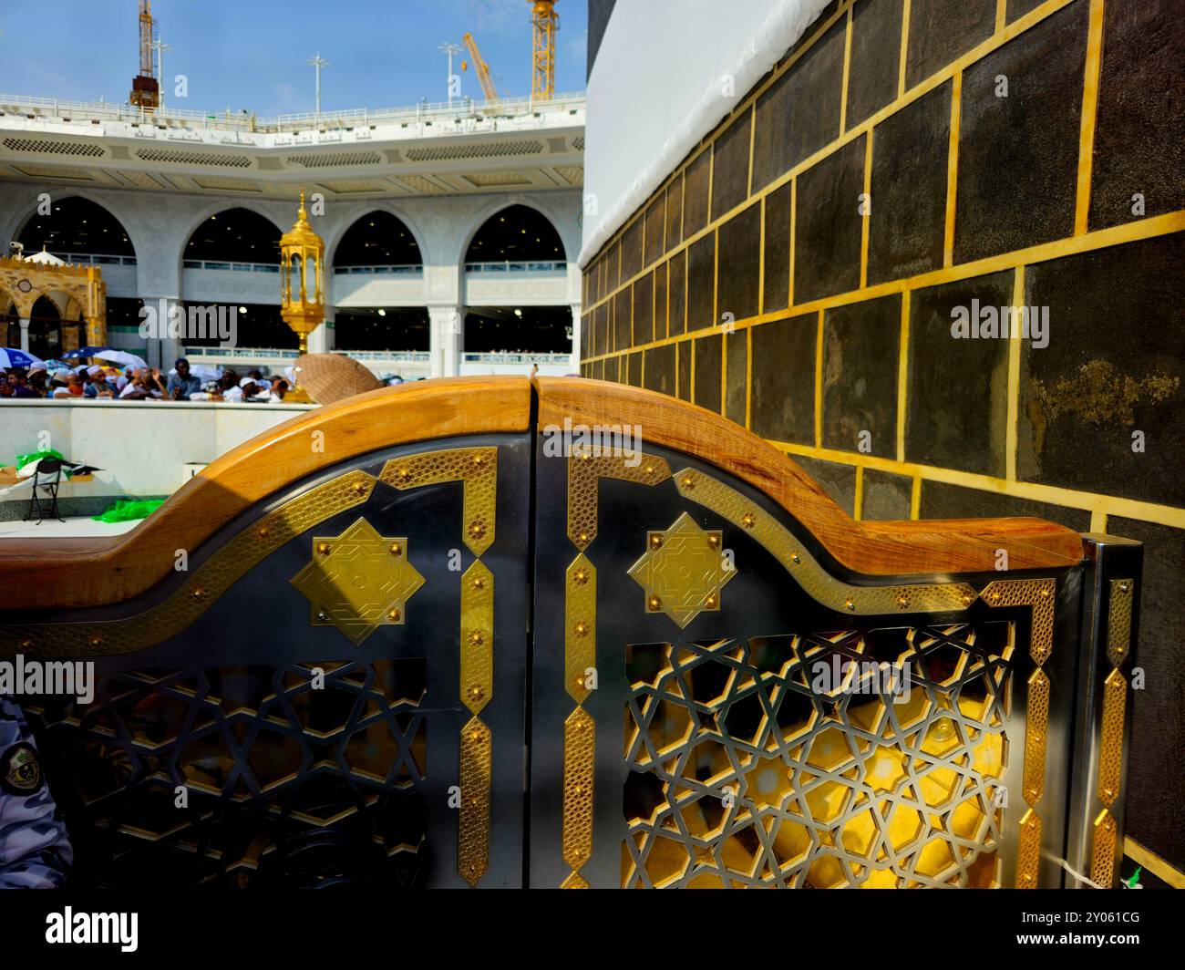 Mecca, Saudi Arabia, June 21 2024: Hijr Ismael or Hateem, a low wall ...