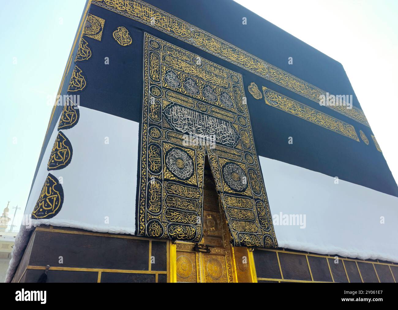 Kabaa in Ihram clothing, The Kaaba a stone building at the center of ...