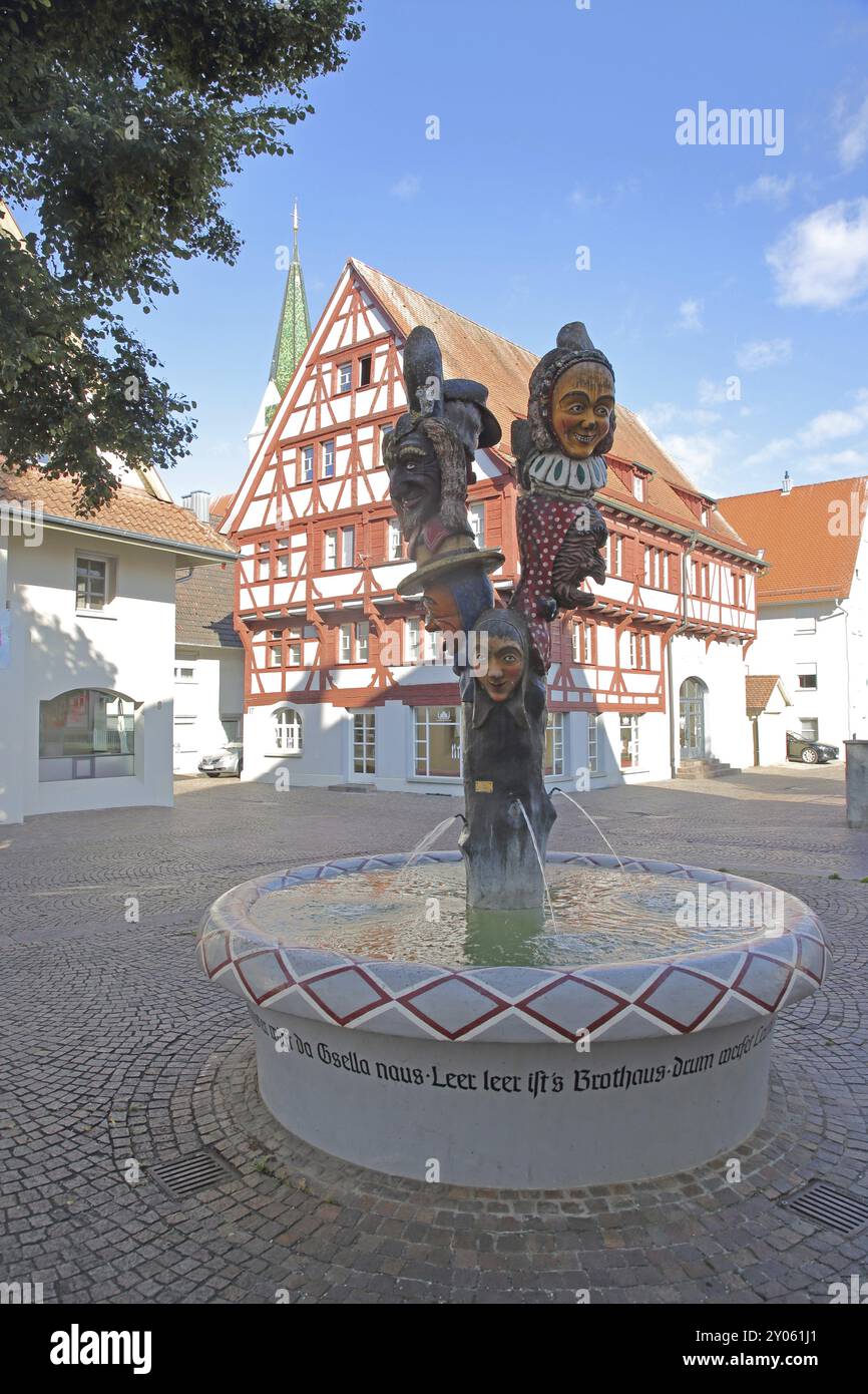 Fools' fountain by Egon Leeuw 1989, carnival fountain, fools, Swabian ...