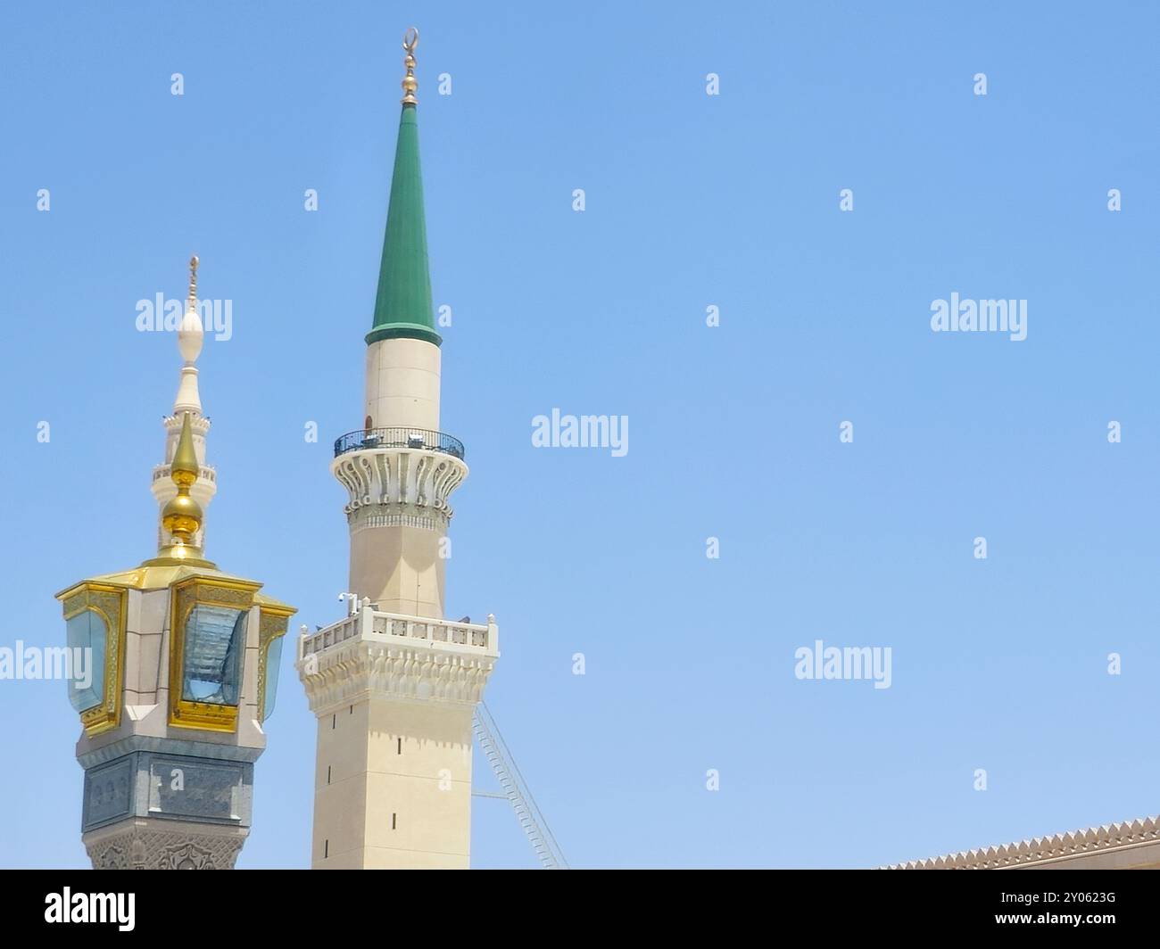 The Prophet's Mosque or Al Masjid Al Nabawi, a major site of pilgrimage ...
