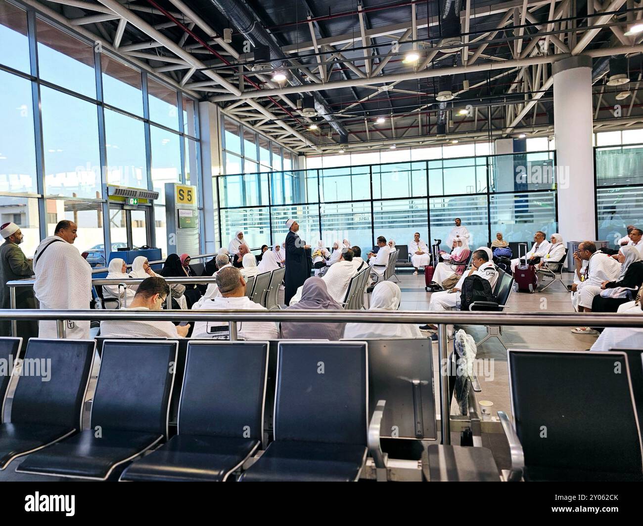 Cairo, Egypt, June 3 2024: Islamic preacher Imam performs Khutbah ...