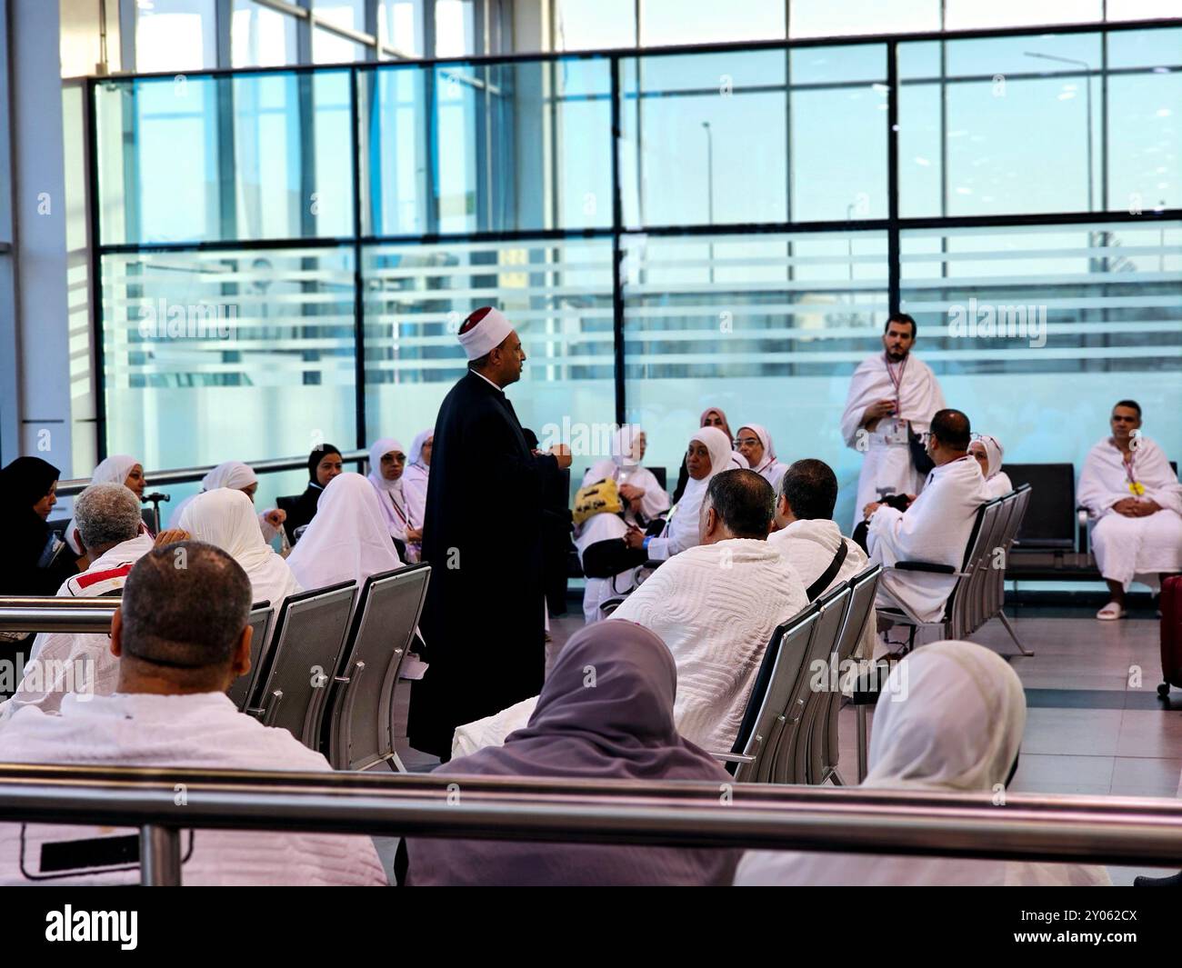 Cairo, Egypt, June 3 2024: Islamic preacher Imam performs Khutbah ...