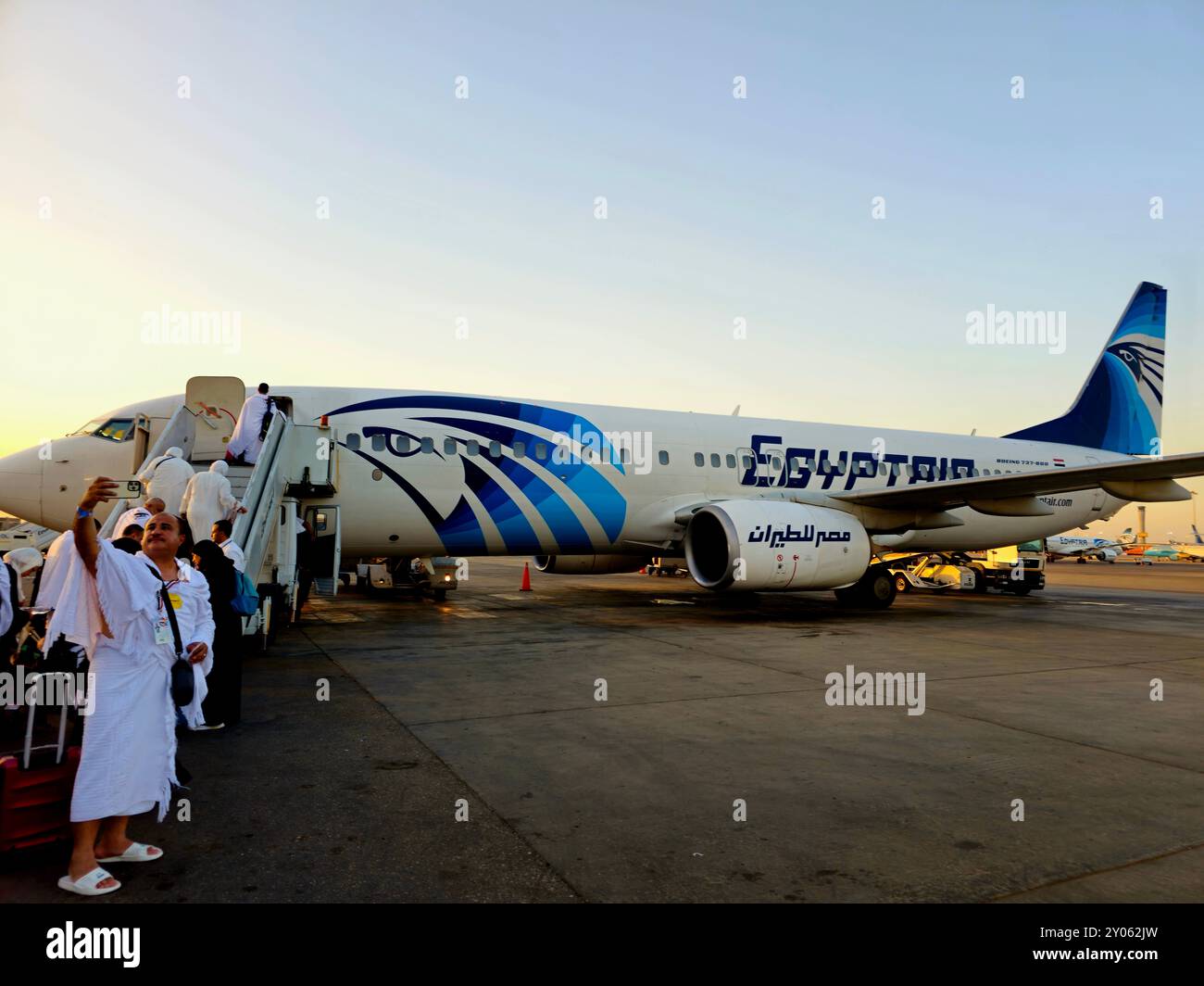 Cairo, Egypt, June 3 2024: Egypt Air plane in International Cairo ...