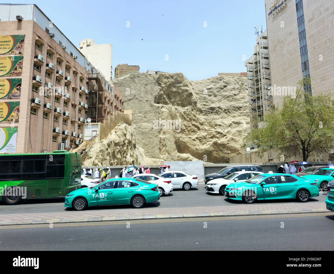 Mecca, Saudi Arabia, June 4 2024: Mecca Makkah Taxi, used to transport ...