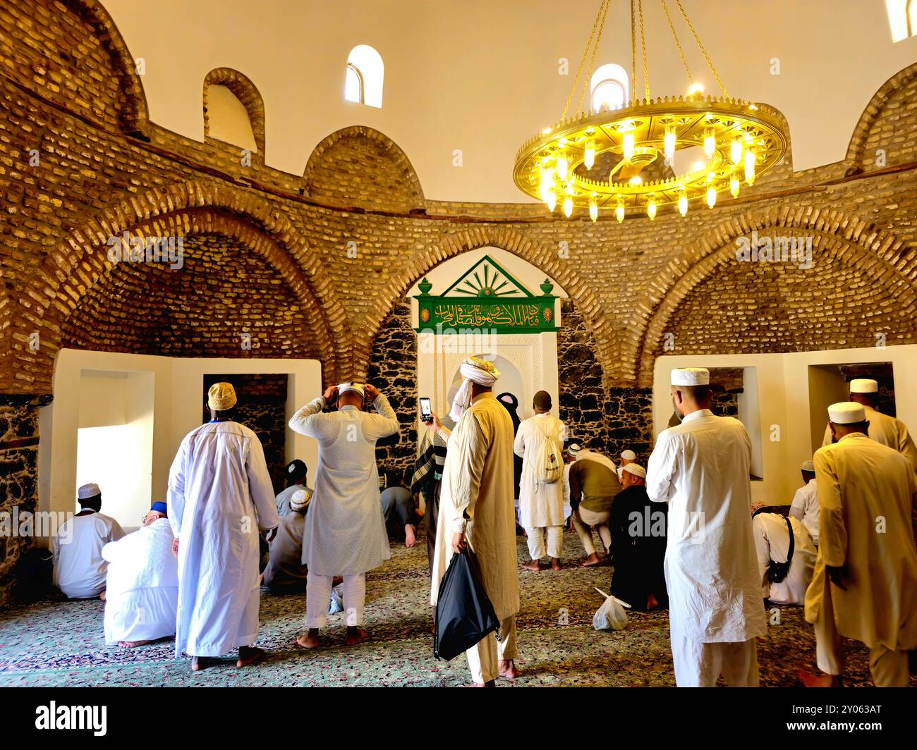 Medina, Saudi Arabia, June 26 2024: Interior of The Abu Bakr Mosque, Masjid Abo Bakr As-Siddiq ...