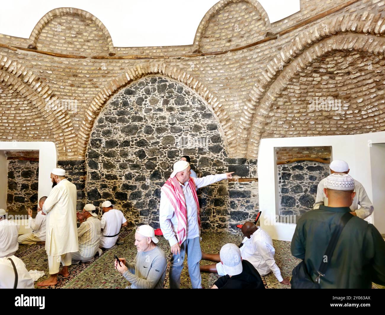 Medina, Saudi Arabia, June 26 2024: Interior of The Abu Bakr Mosque, Masjid Abo Bakr As-Siddiq ...