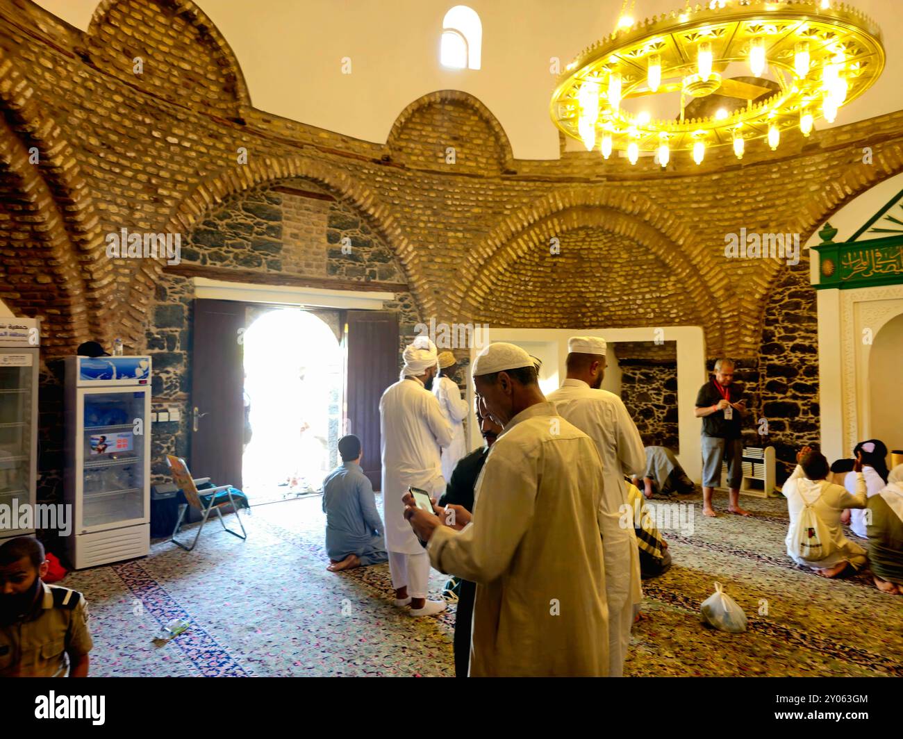 Medina, Saudi Arabia, June 26 2024: Interior of The Abu Bakr Mosque ...