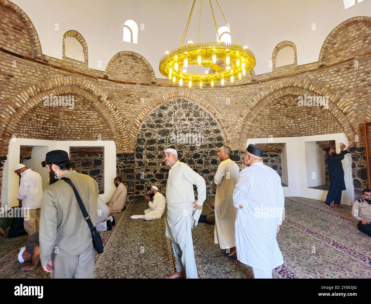Medina, Saudi Arabia, June 26 2024: Interior of The Abu Bakr Mosque ...