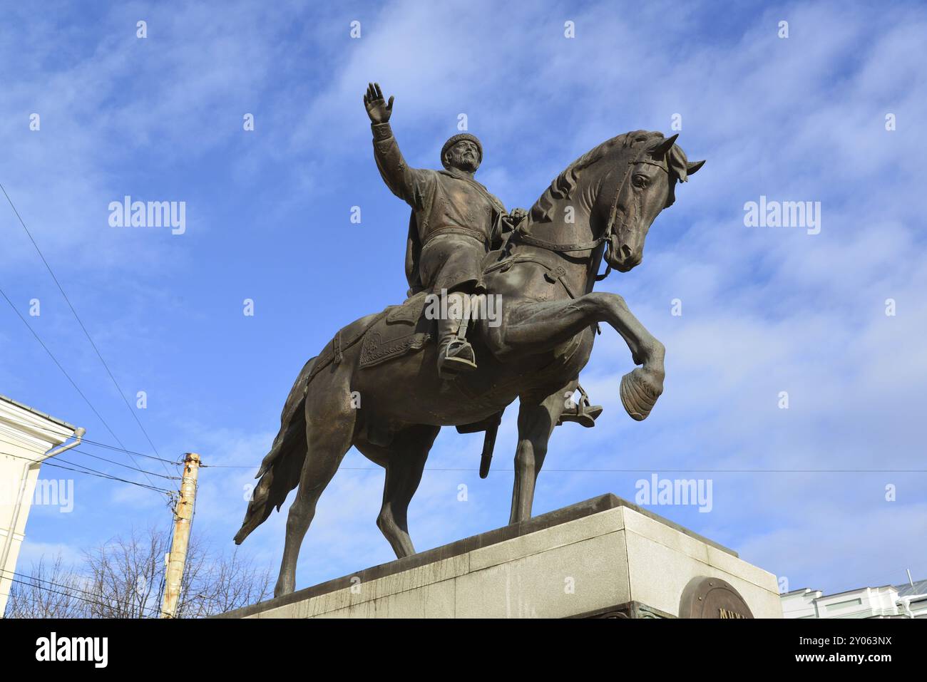Tver, Russia, February 27. 2016. A monument to the founder of the city of Prince Mikhail ...