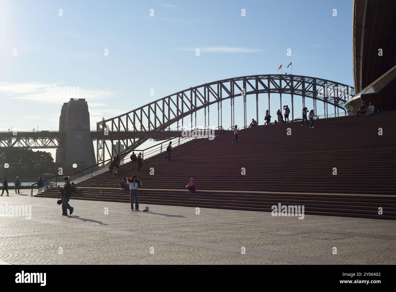 The Monumental Steps of the Sydney Opera House framed by the arch of ...