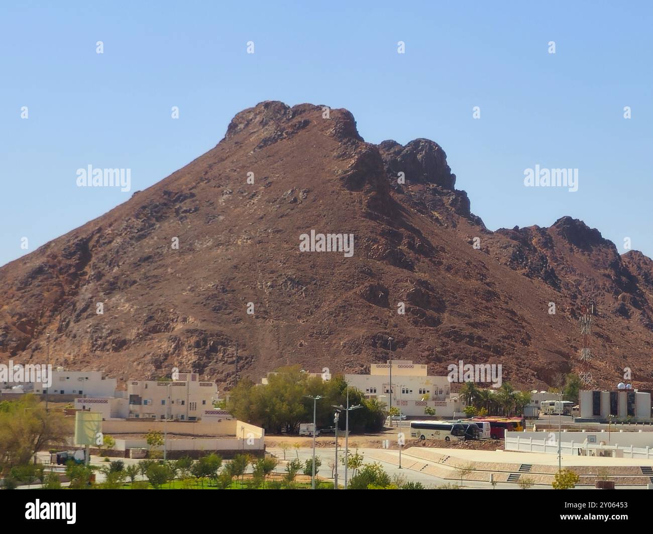 Mount Uhud, a mountain north of Medina, the site of the second battle ...