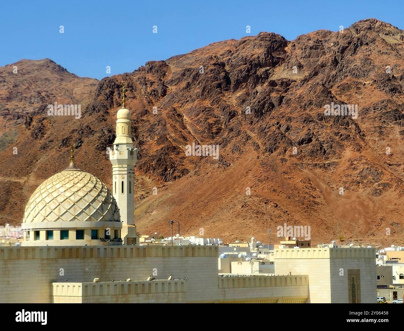 Mount Uhud, a mountain north of Medina, the site of the second battle ...
