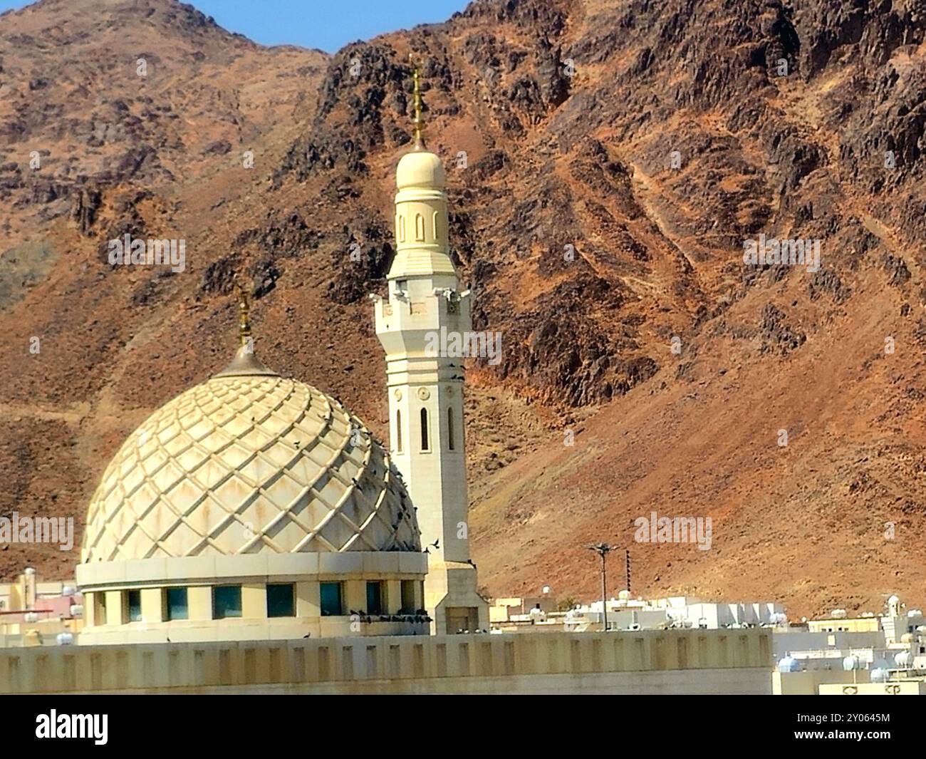 Mount Uhud, a mountain north of Medina, the site of the second battle ...