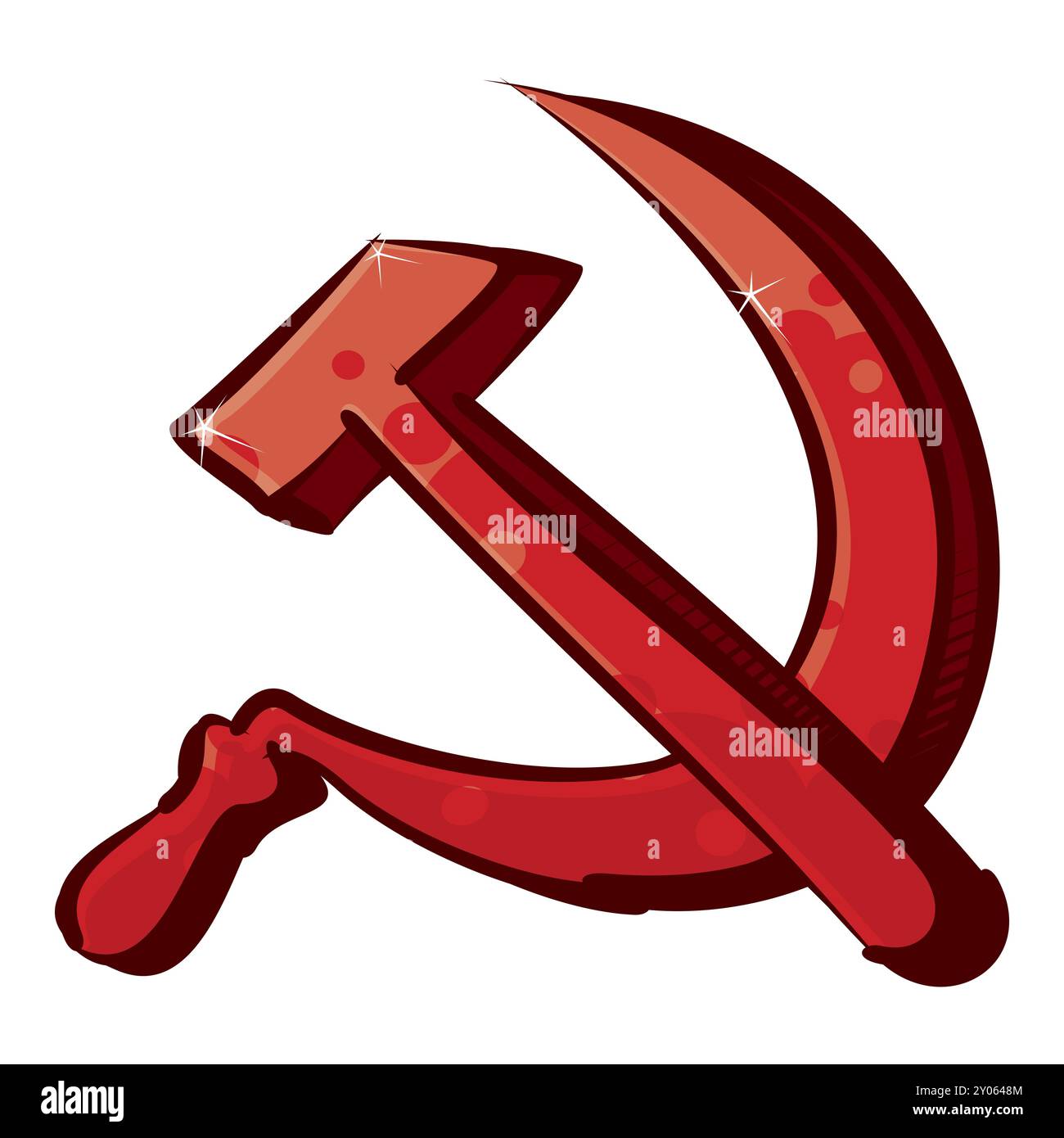 Red communism symbol created in graffiti style Stock Photo - Alamy