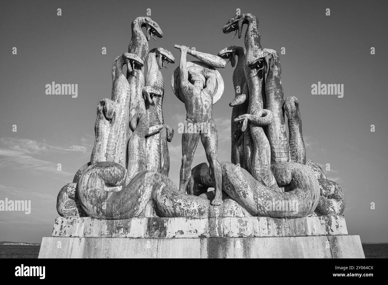 Heracles and the Hydra by Rudolf Tegner, Elsinore, Denmark Stock Photo ...