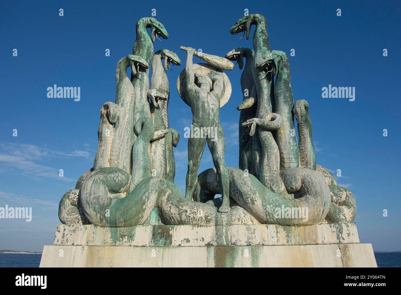 Heracles and the Hydra by Rudolf Tegner, Elsinore, Denmark Stock Photo ...