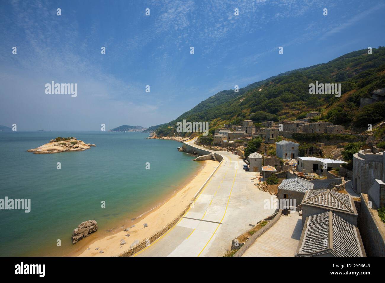 Turtle island is seen just off the coast of Qinbi village, a well ...