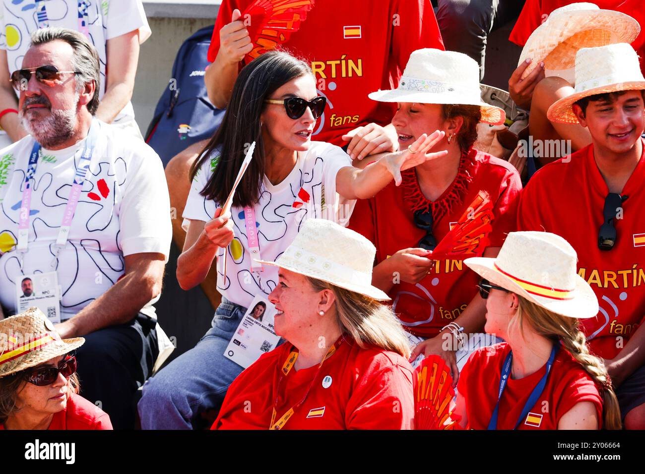 Paris, Sept. 1, 2024, Paralympic wheelchair tennis event. The queen of ...