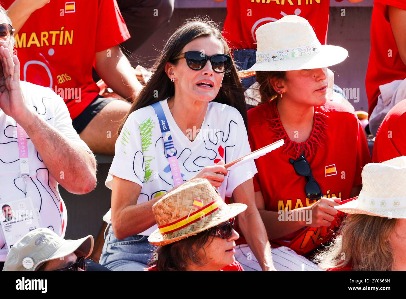 Paris, Sept. 1, 2024, Paralympic wheelchair tennis event. The queen of ...