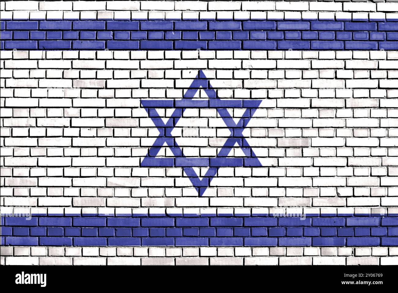 Flag of Israel painted on brick wall Stock Photo - Alamy